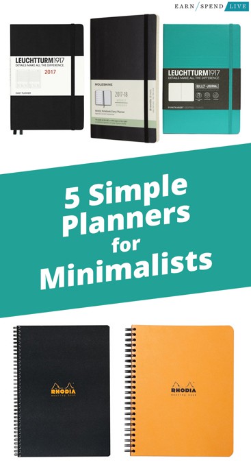 5 Simple Planners for Minimalists - Earn Spend Live